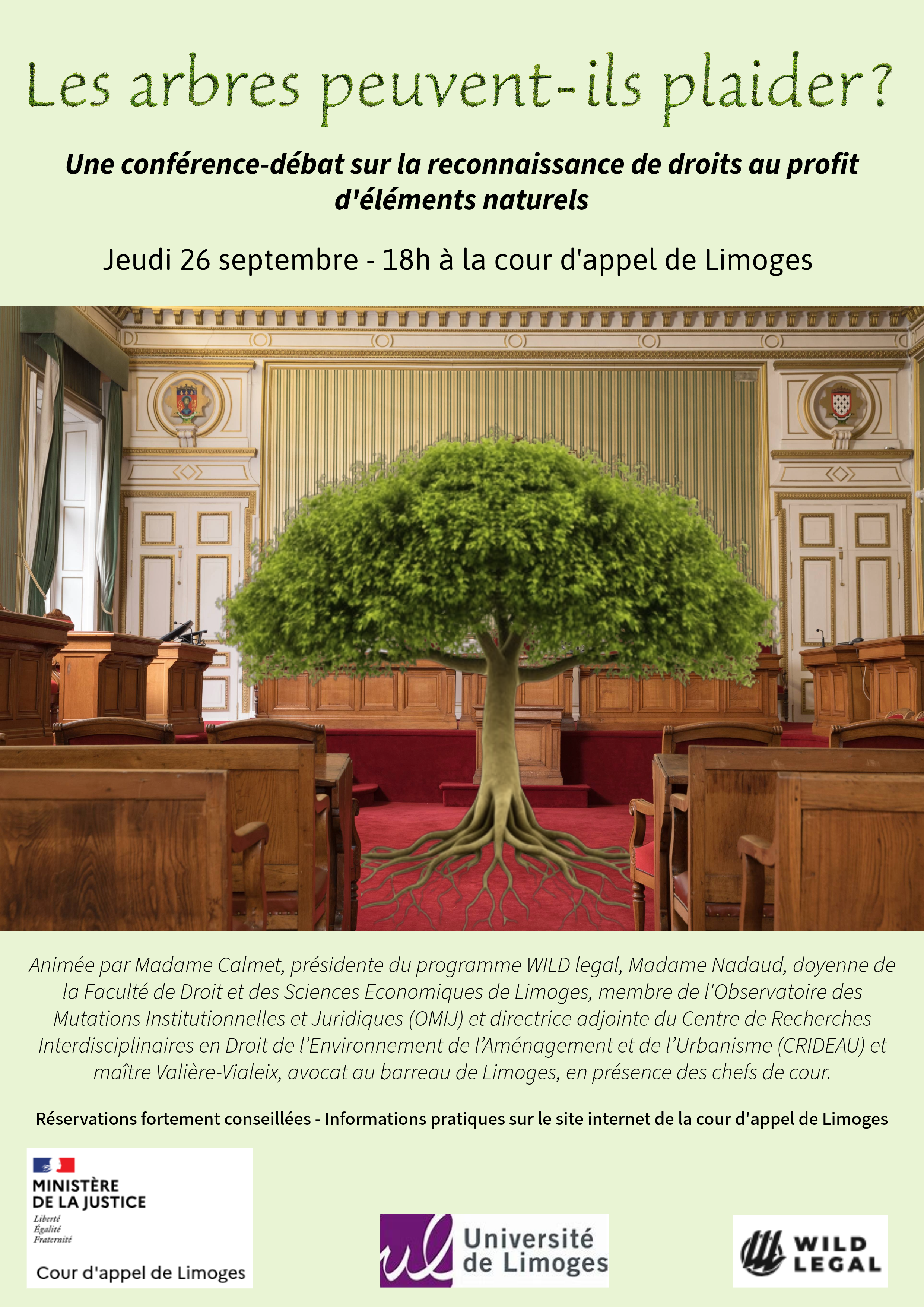 "Les arbres peuvent-ils plaider ?" | Cour d'appel de Limoges